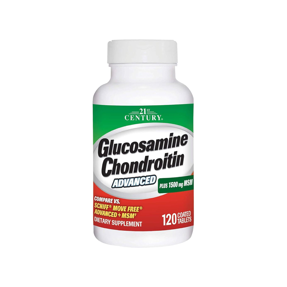 Glucosamina Condroitina com MSM Advanced 120 Tabletes - 21st Century ...