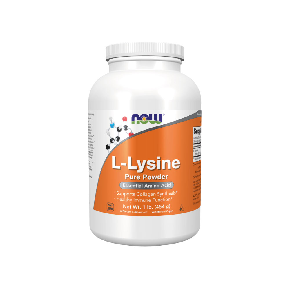 L-Lisina Pure Powder 454g - Now Foods - BH Suplementos