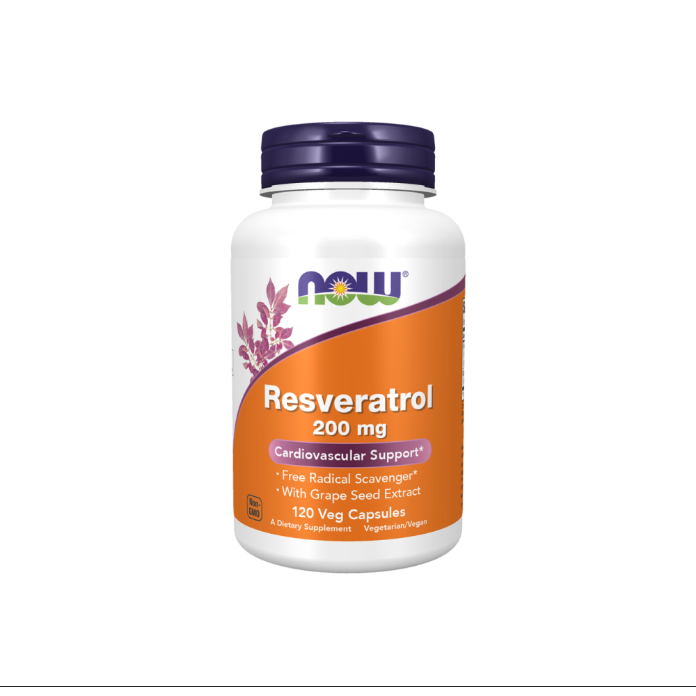 Resveratrol 200mg 120 Veg Cápsulas - Now Foods - BH Suplementos