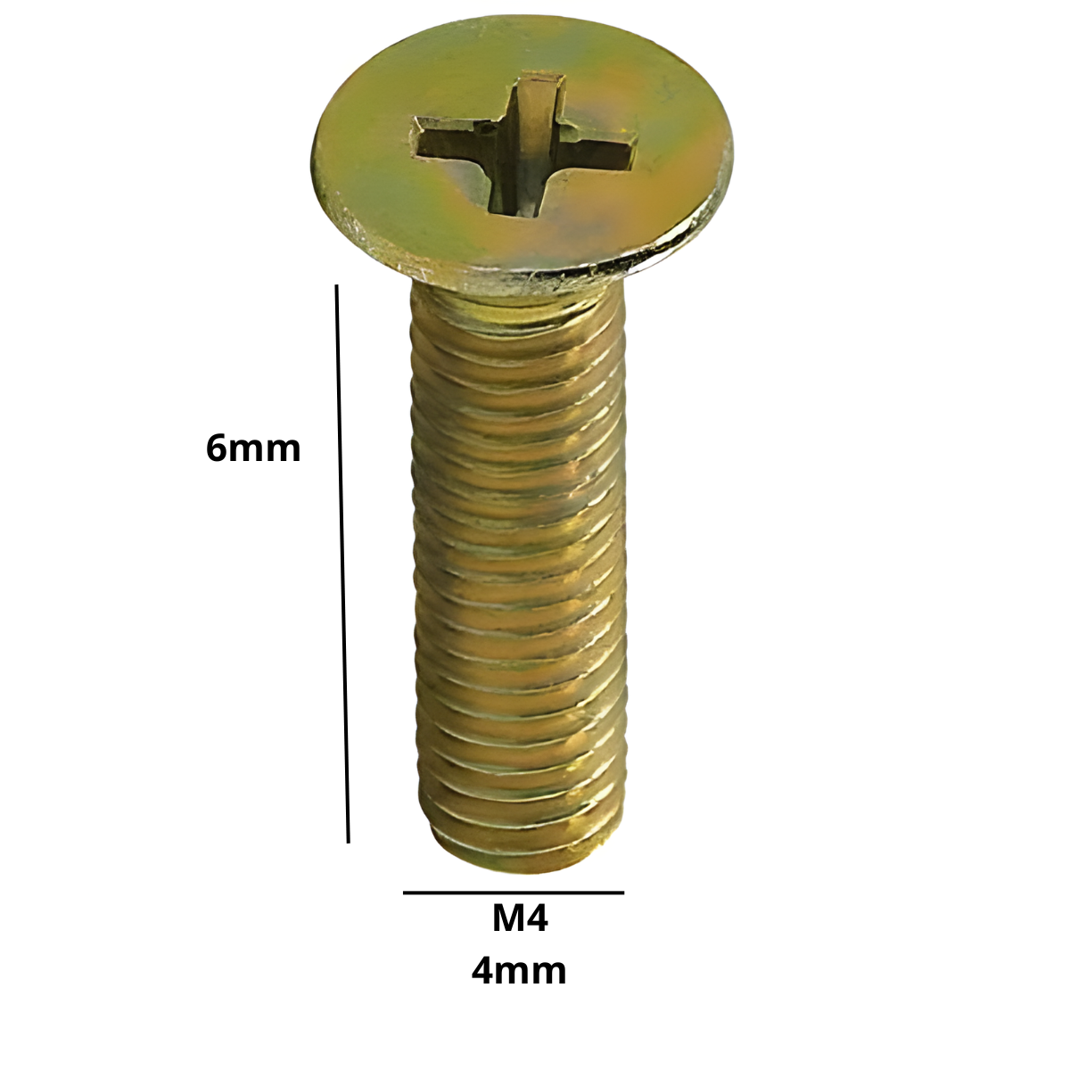 Parafuso Rosca Máquina Cabeça Chata Phillips Ferro Bicromatizado M4-0 ...