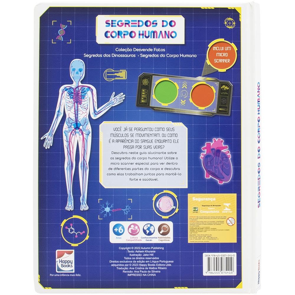 Desvende os fatos! Segredos corpo Humano - Lalalume