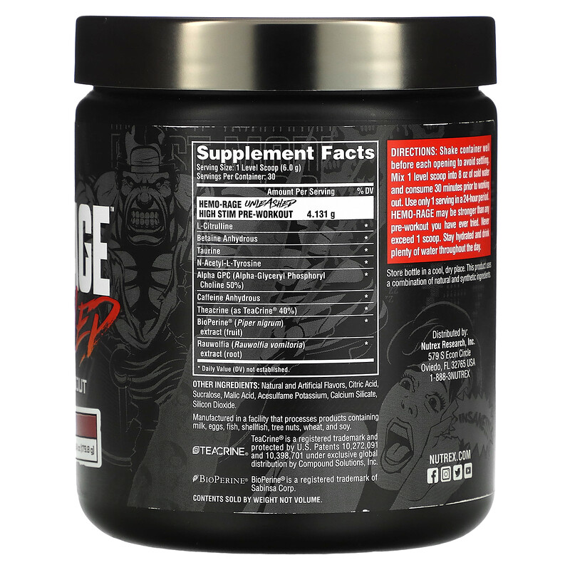 Hemo-Rage Unleashed Nutrex: Energia para um Desempenho Fenomenal ...