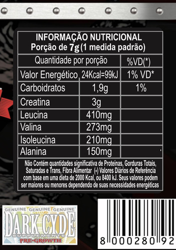 Crea-Bolic HCL 300g Dark Cyde: Potencialize seu crescimento muscular ...
