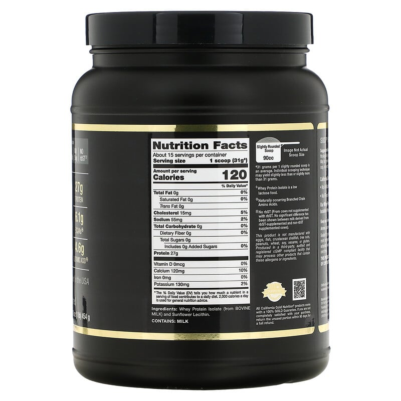 California Gold Nutrition Sport Whey Protein Isolate - Potencialize ...