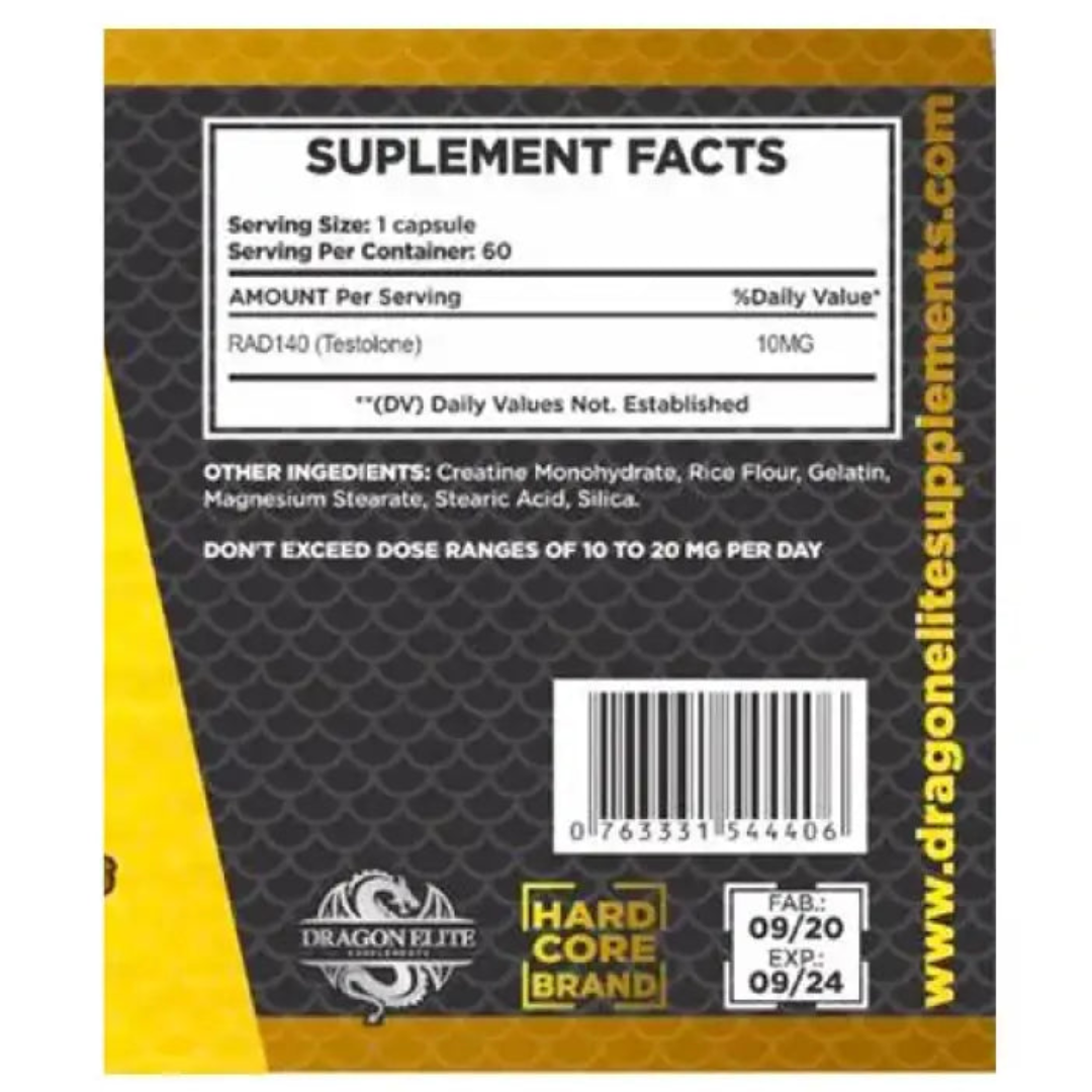 Testolone RAD-140 Dragon Elite: Ganhos de Massa Magra e Força Rápida ...