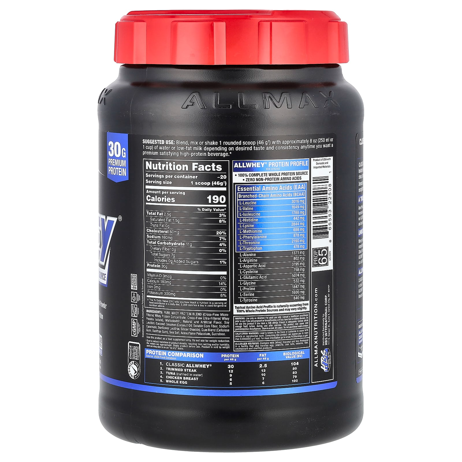 Whey Protein Classic Isolado 907g Allmax – Suplemento Alimentar - Primo ...