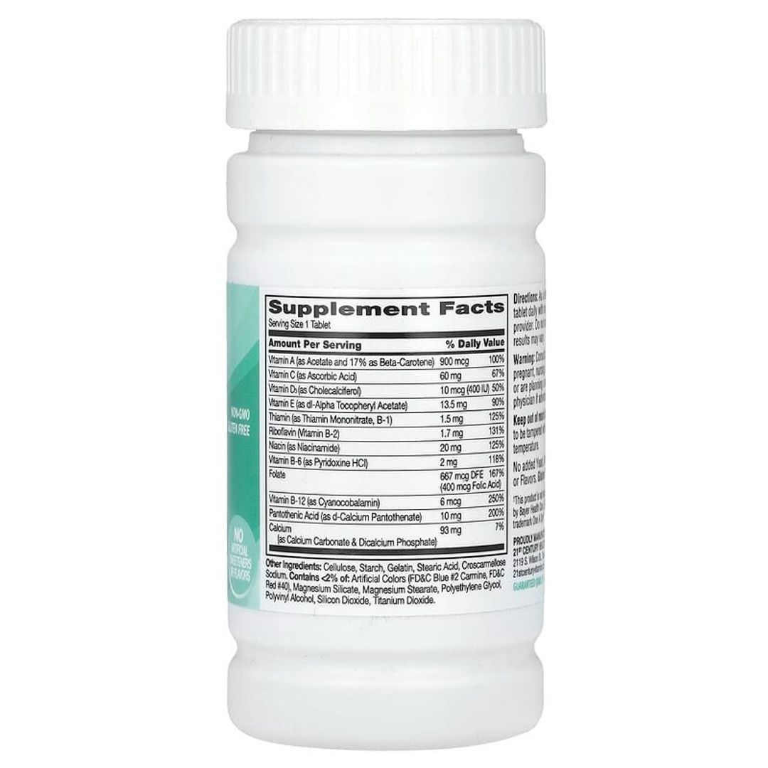 Multivitamínico One Daily Essential 21st Century 100 Tabs - Primo ...