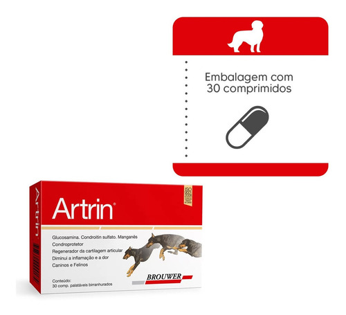 Artrin Condroprotetor Regenerador Articular - 30 Comprimidos - Mercado ...
