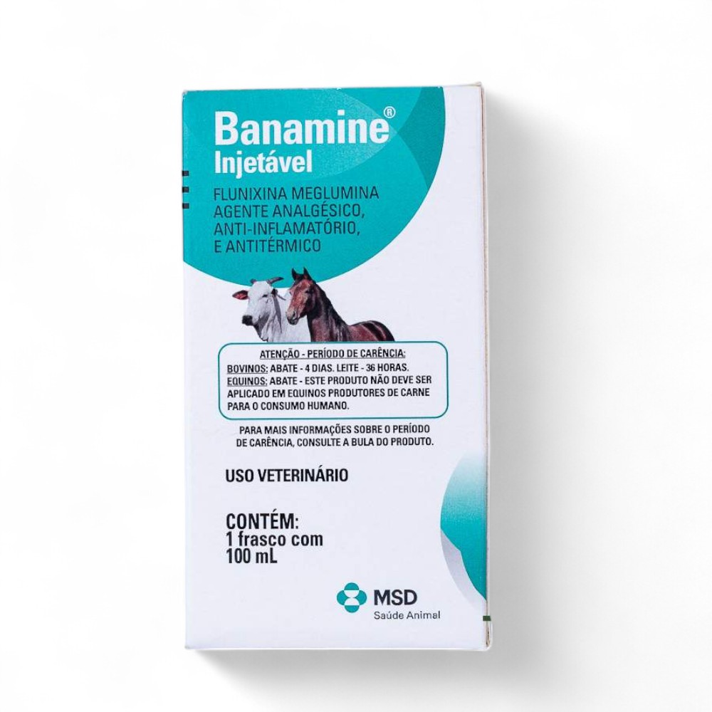 Banamine Injetável 100 mL MSD — Analgésico e Anti-inflamatório ...