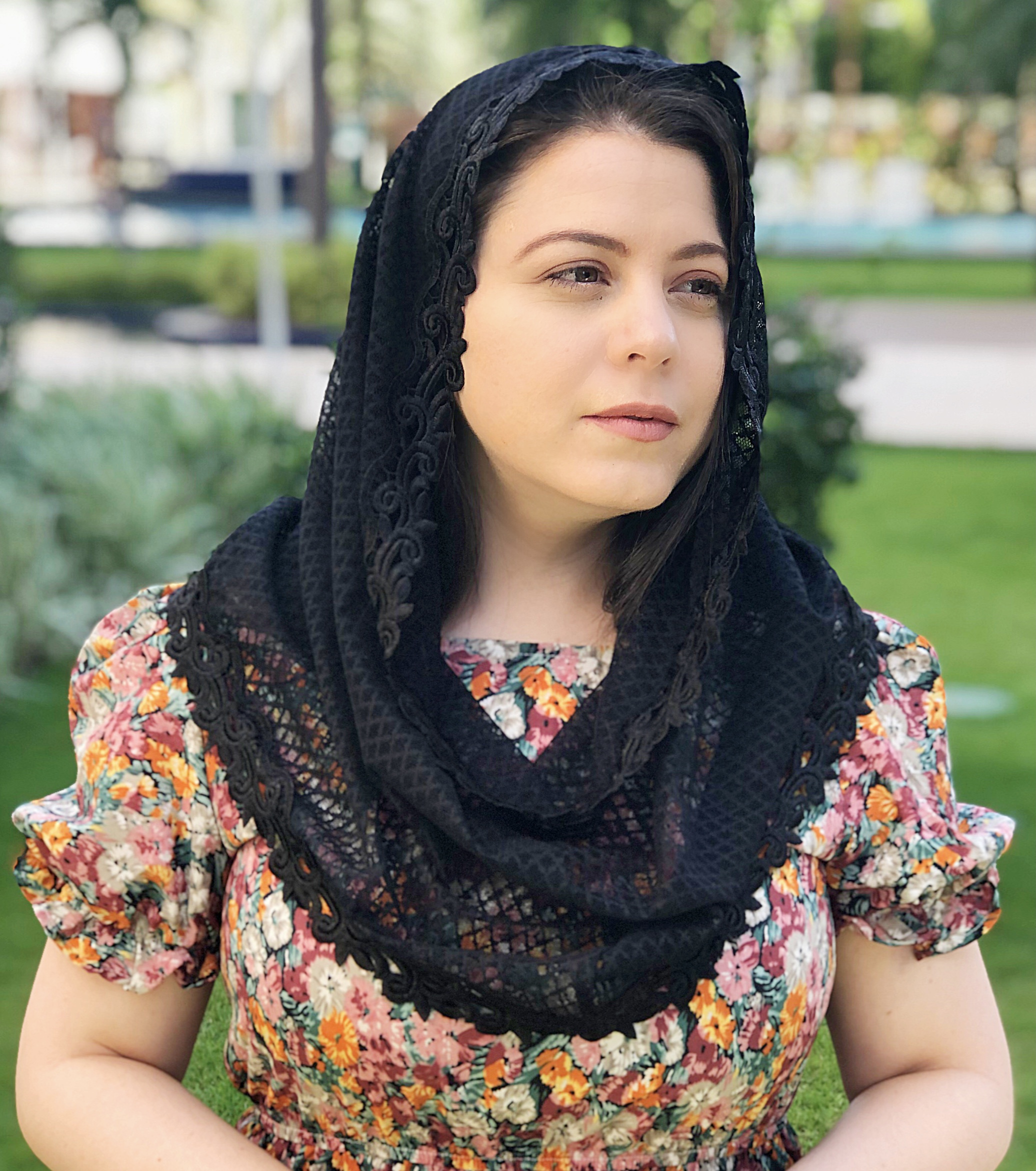 Véu Sta. Bernadette - Infinity Preto - Maria Modesta