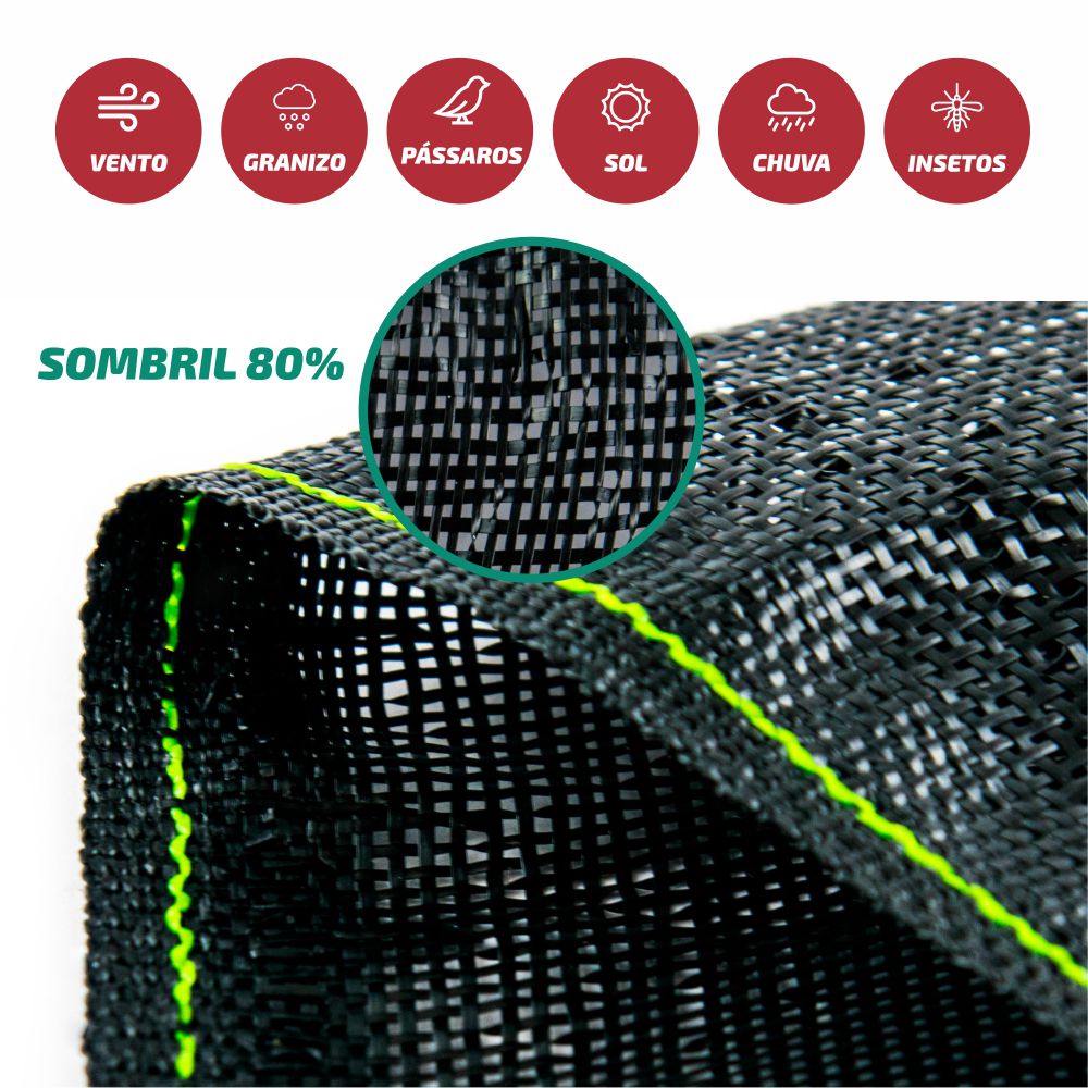 Tela Monofilamento Sombril 80% 1,50x50M - Bocchi Suprimentos