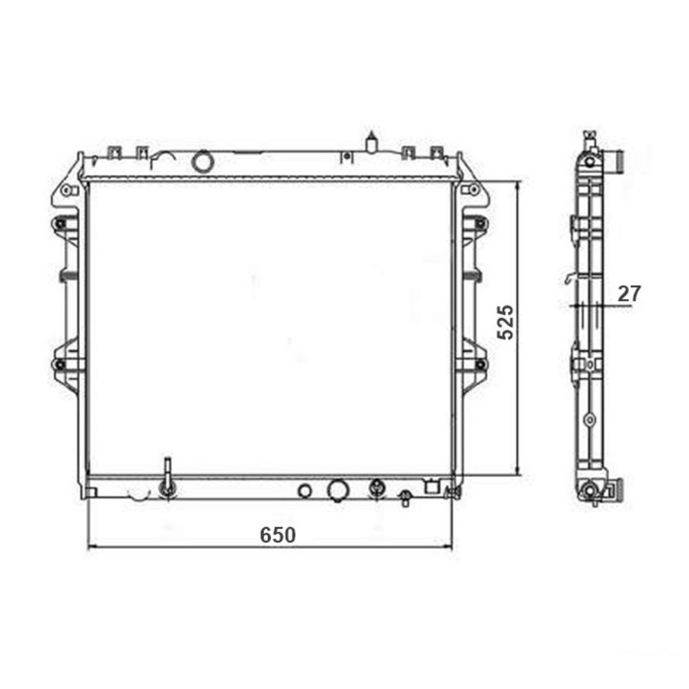 Radiador Toyota Hilux 2.5 / 3.0 16V Diesel 2006 A 2015 Denso - Ideal ...