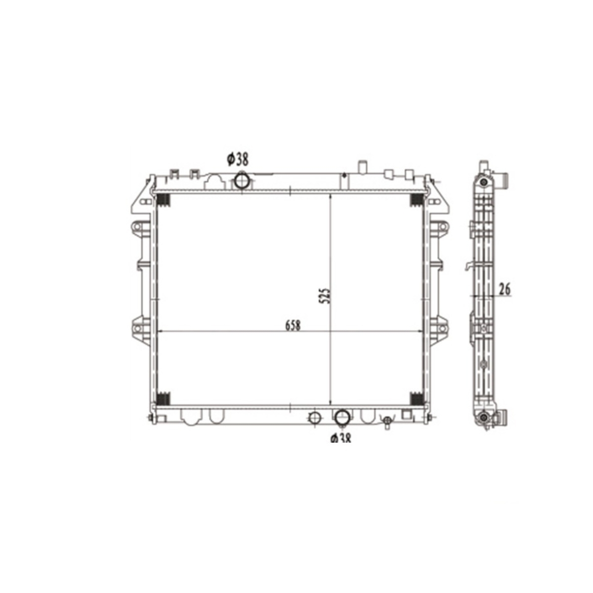 Radiador Toyota Hilux 2.5 3.0 Diesel Manual 2006 a 2013 - Ideal Cooler ...