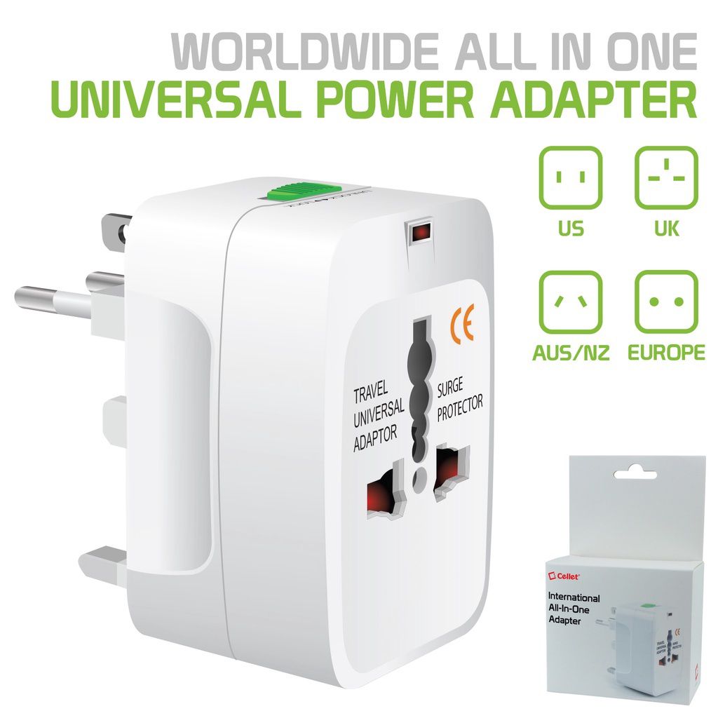 Adaptador Internacional All-in-one Adaptador Universal Tomadas - Gringolândia