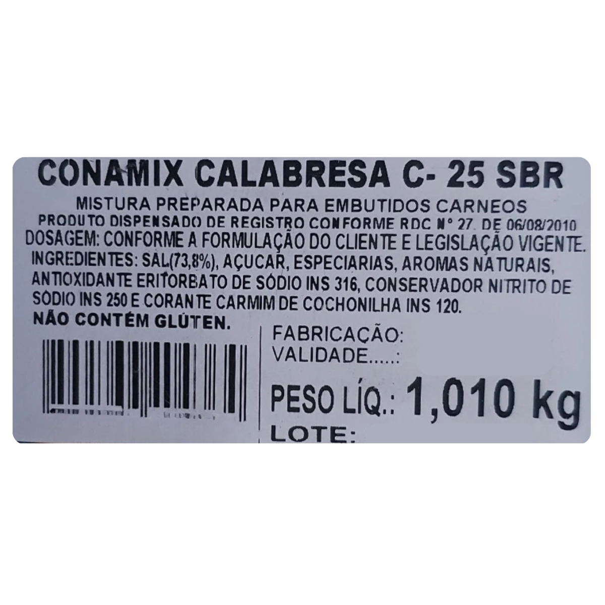 Conamix Calabresa C25 1Kg - Conatril - Tripmar | Tripas e Condimentos