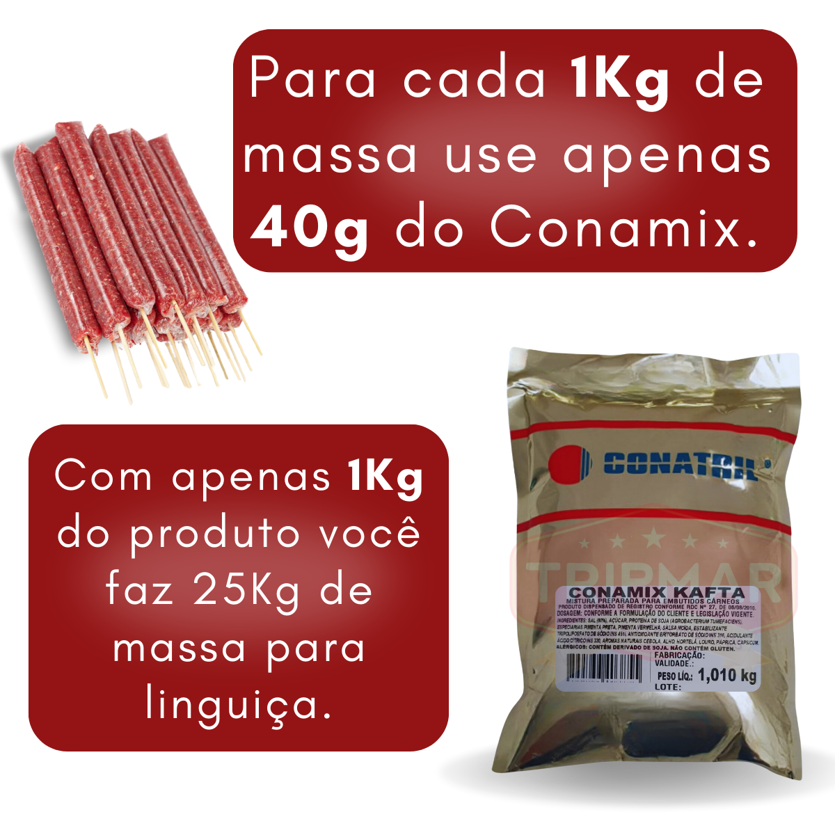 Conamix Kafta 1Kg - Conatril - Tripmar | Tripas e Condimentos