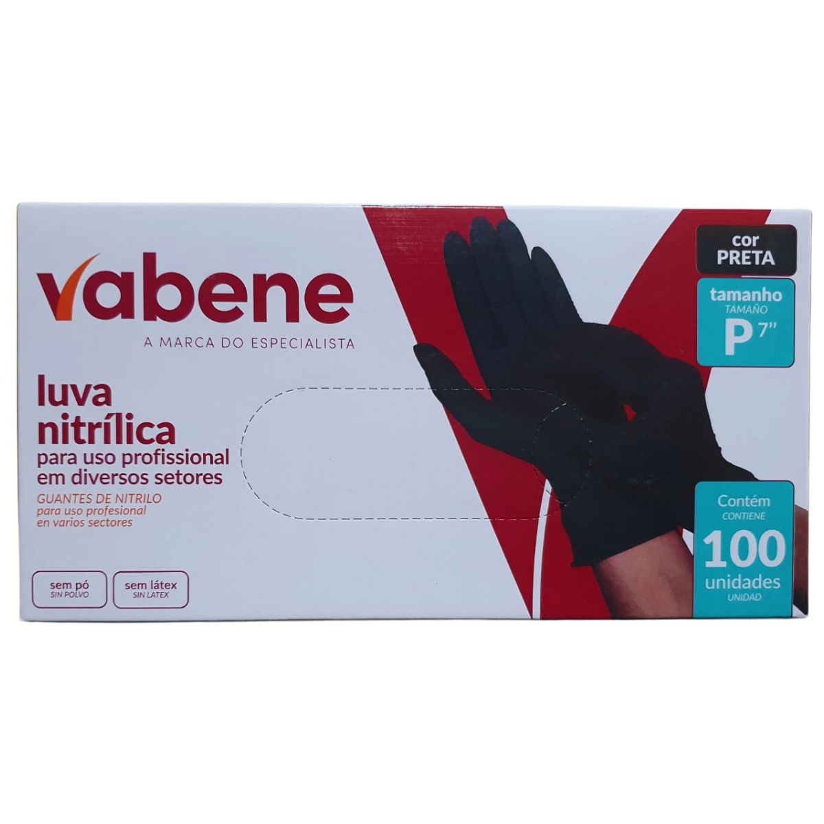 Luva Nitrílica Preta Profissional Sem Pó Tamanhos P - M - G - GG - 100 Un. - Tripmar | Tripas e ...