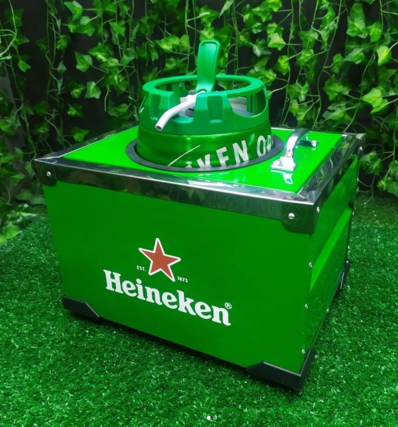 Caixa Térmica Cooler Barril de Chopp Heineken - FJP Churras