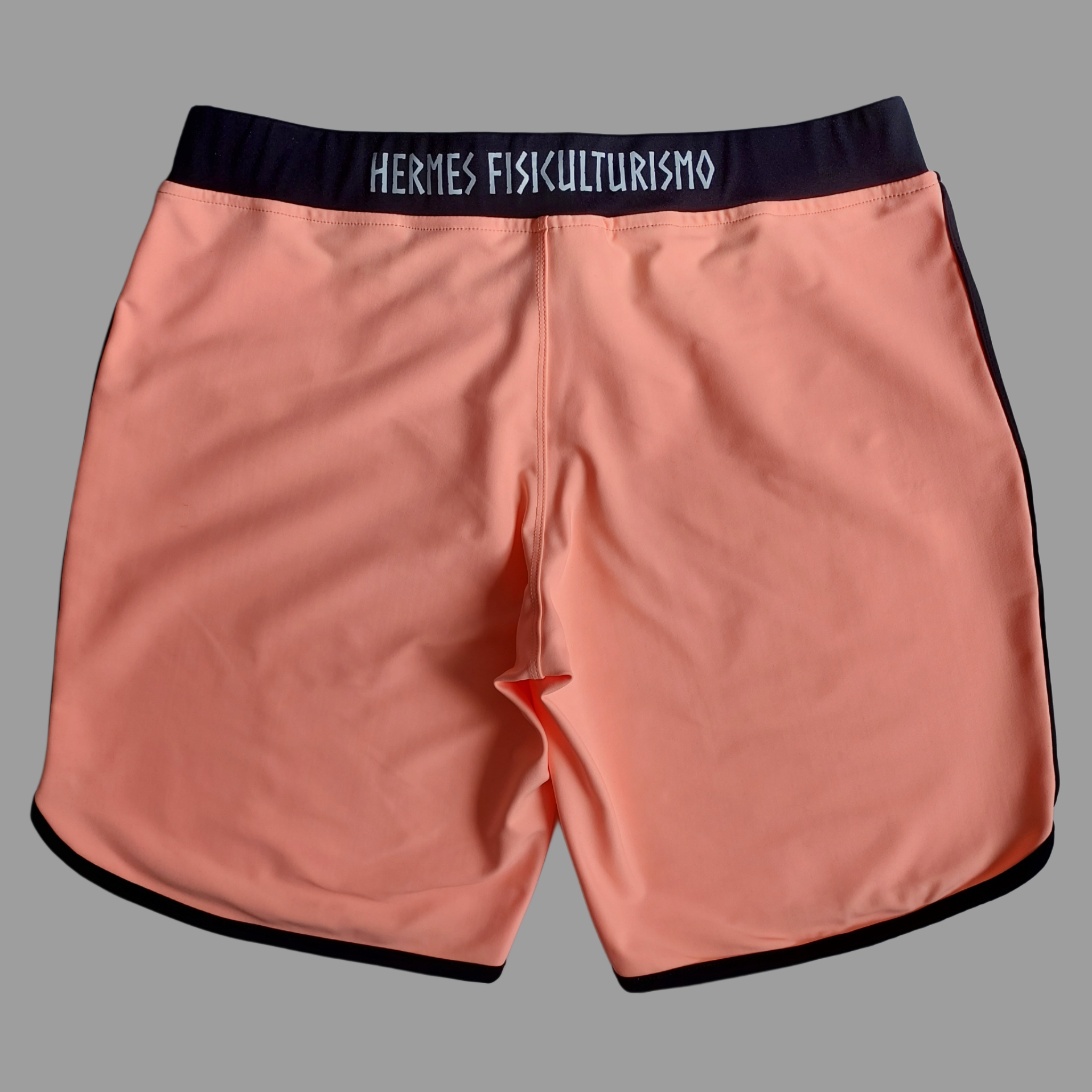 Bermuda Men's Physique Curta Laranja Clara Fluor - Hermes Fisiculturismo