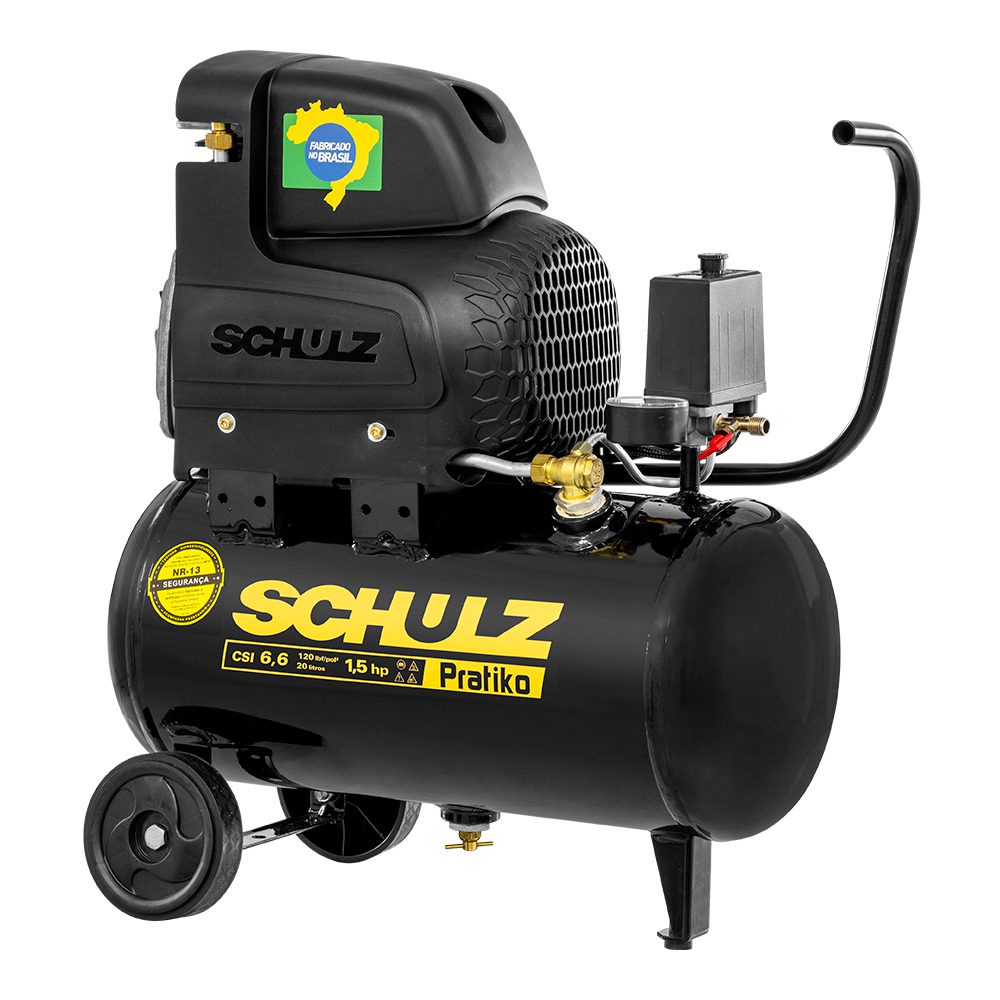 Compressor Ar Pratiko CSI 6,6PCM 120PSI/20L 127V Monofásico 1,5HP ...