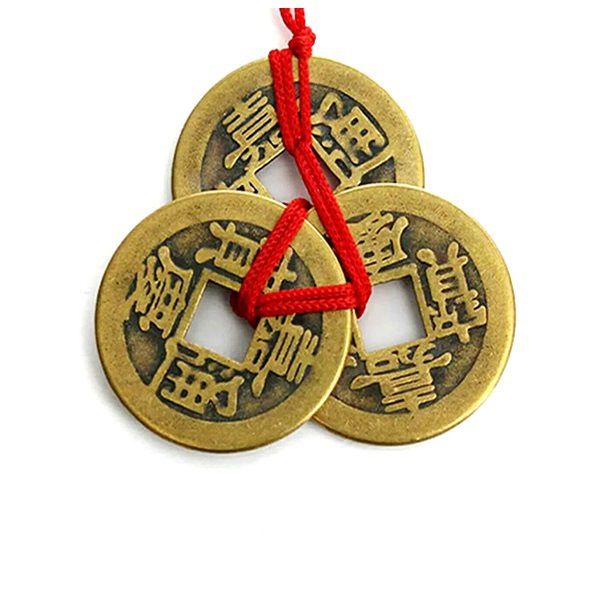 Moedas Da Sorte Chinesa Feng Shui Riqueza Sucesso G (2,8 cm) - Incensos ...