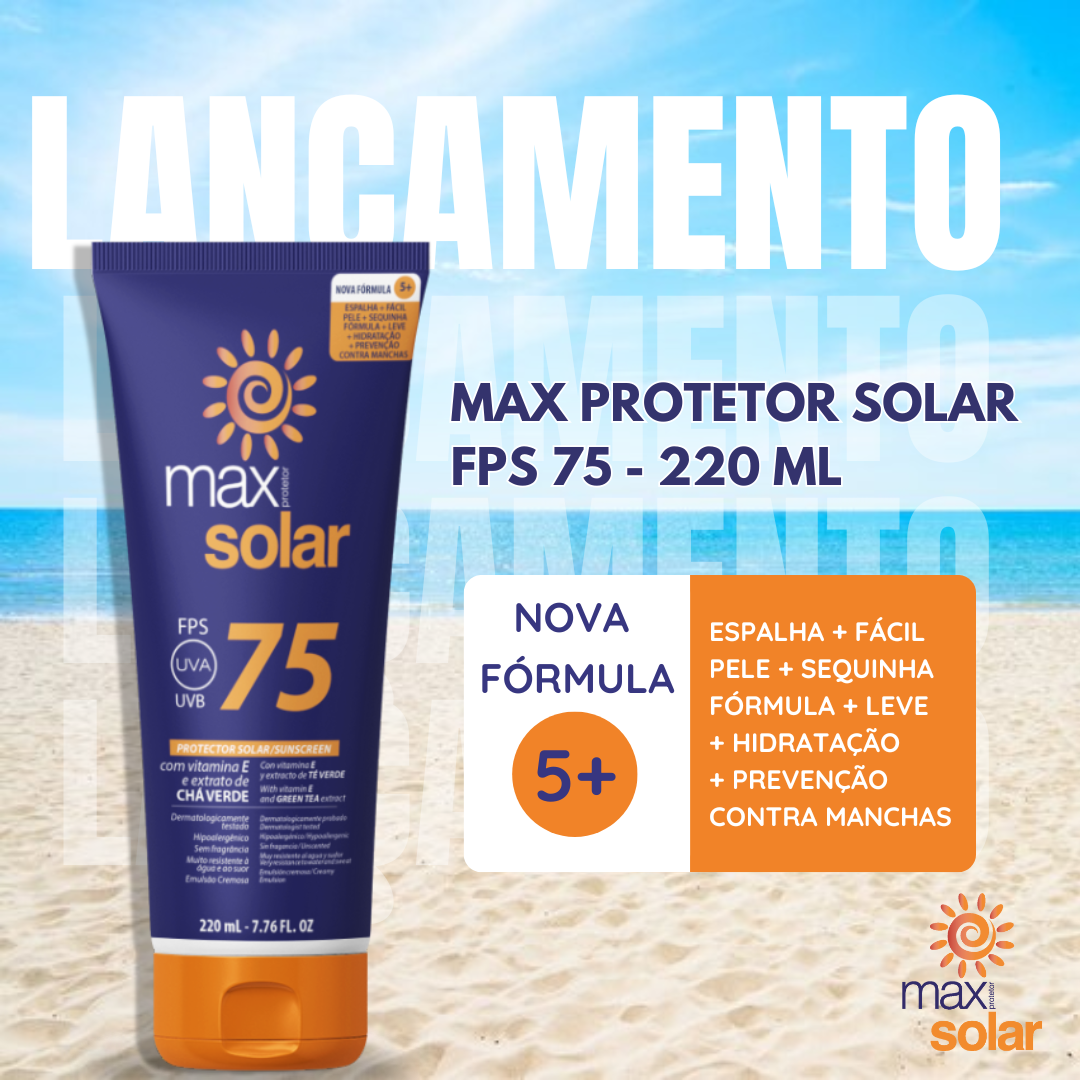 MAX PROTETOR SOLAR FPS 75 220ML - VERDE SHOP ONLINE