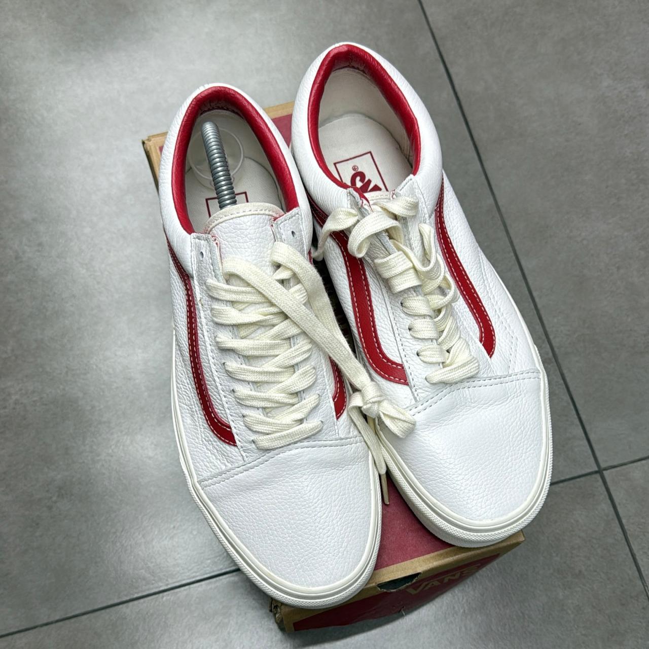 TENIS VANS OLD SKOOL VINTAGE LEATHER BLANC DE BLANC (COMPLETO ...