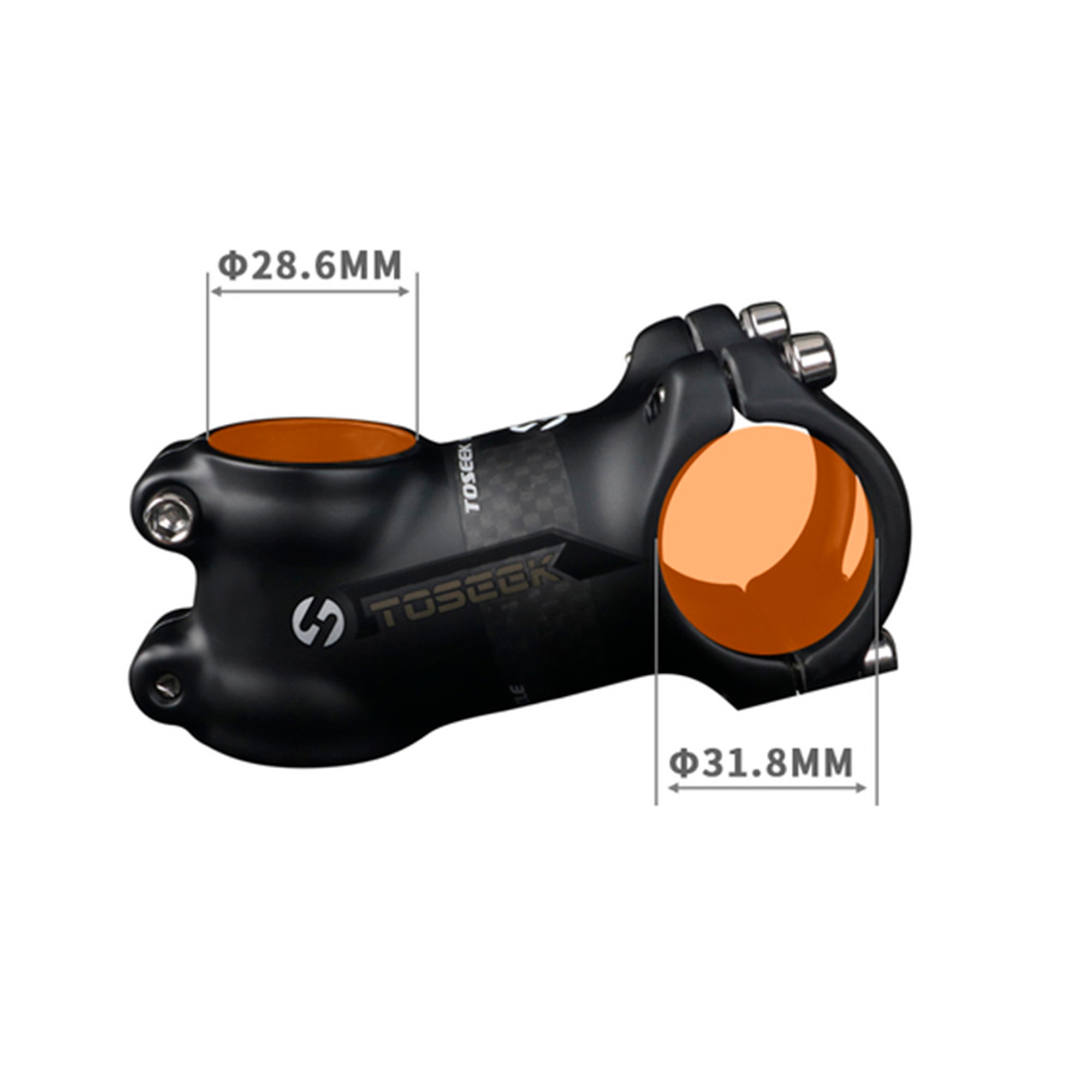 Mesa Avanço Carbono MTB Toseek 28,6mm x 31,8mm x 70mm - Fluindo - Loja ...