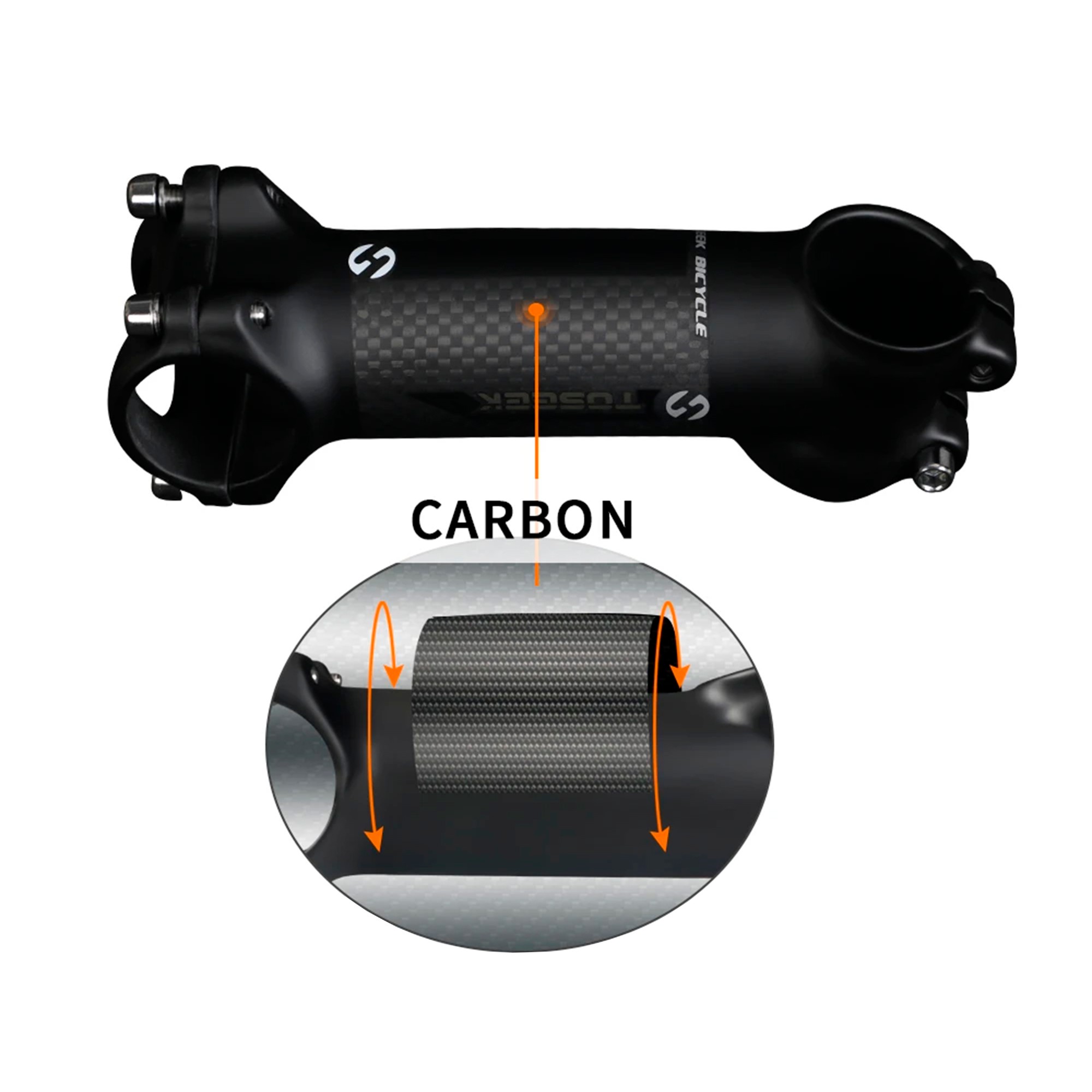 Mesa Avanço Carbono MTB Toseek 28,6mm x 31,8mm x 70mm - Fluindo - Loja ...
