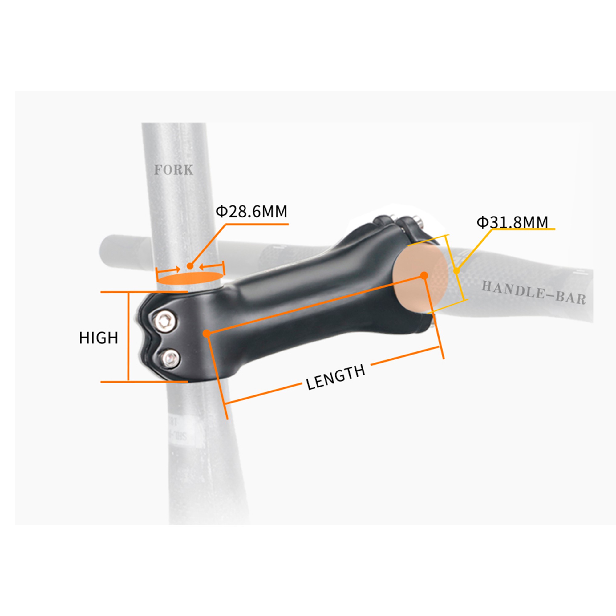Mesa Avanço Carbono MTB Toseek 28,6mm x 31,8mm x 70mm - Fluindo - Loja ...