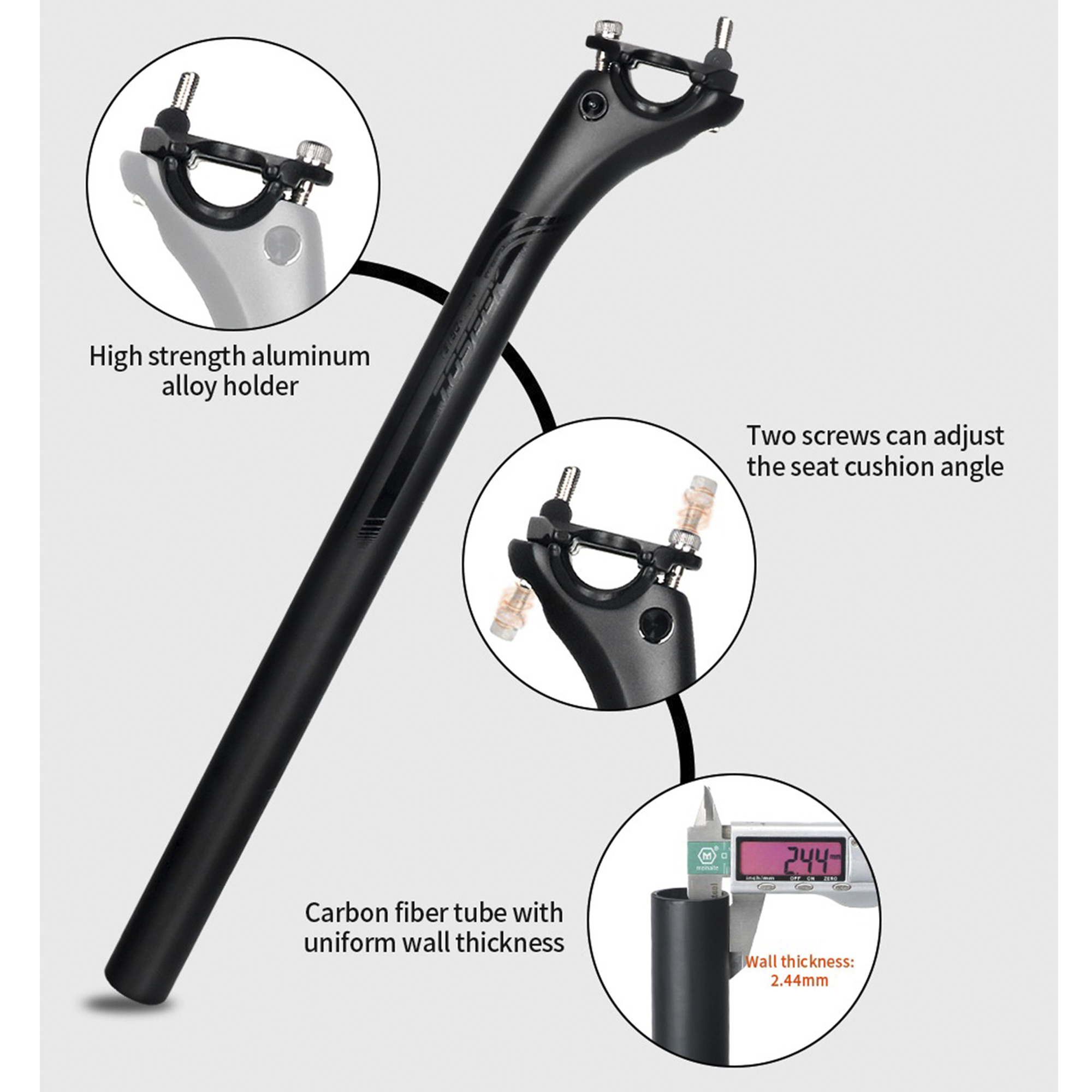 Canote De Selim 31,6x400mm Fibra De Carbono - Toseek - Fluindo - Loja ...