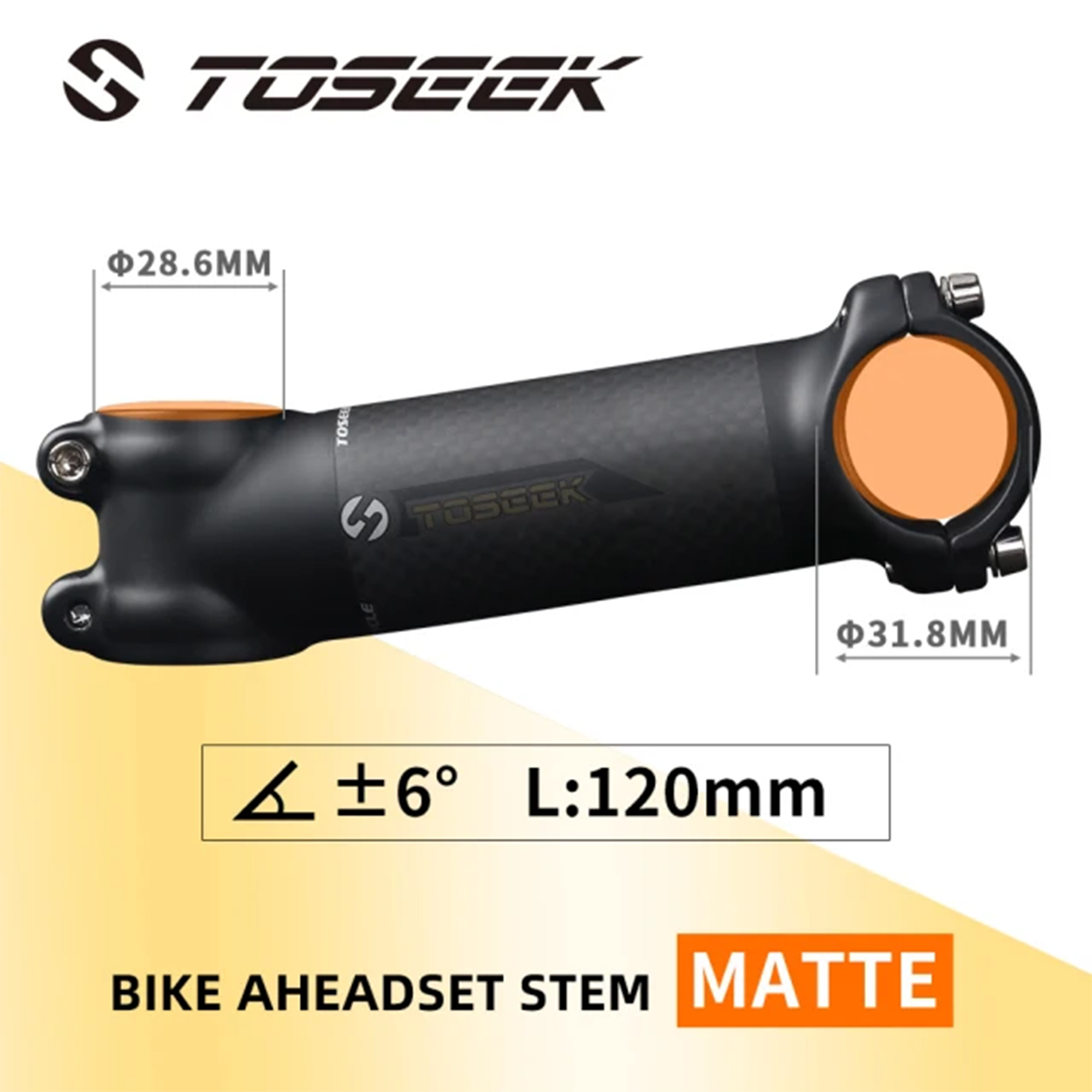 Mesa Avanço Carbono MTB Toseek 28,6mm X 31,8mm X 120mm - Fluindo - Loja ...