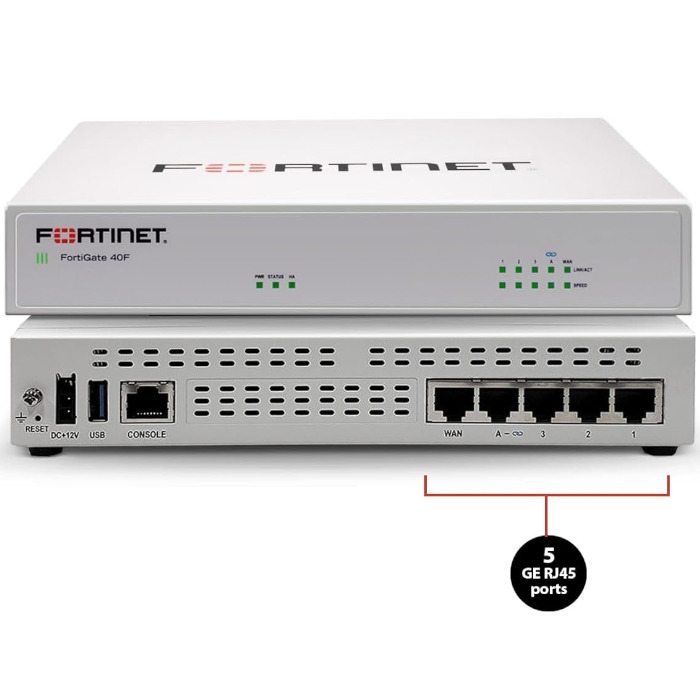 Dispositivo Firewall Fortinet FortiGate 40F Com Licença Unified Threat ...