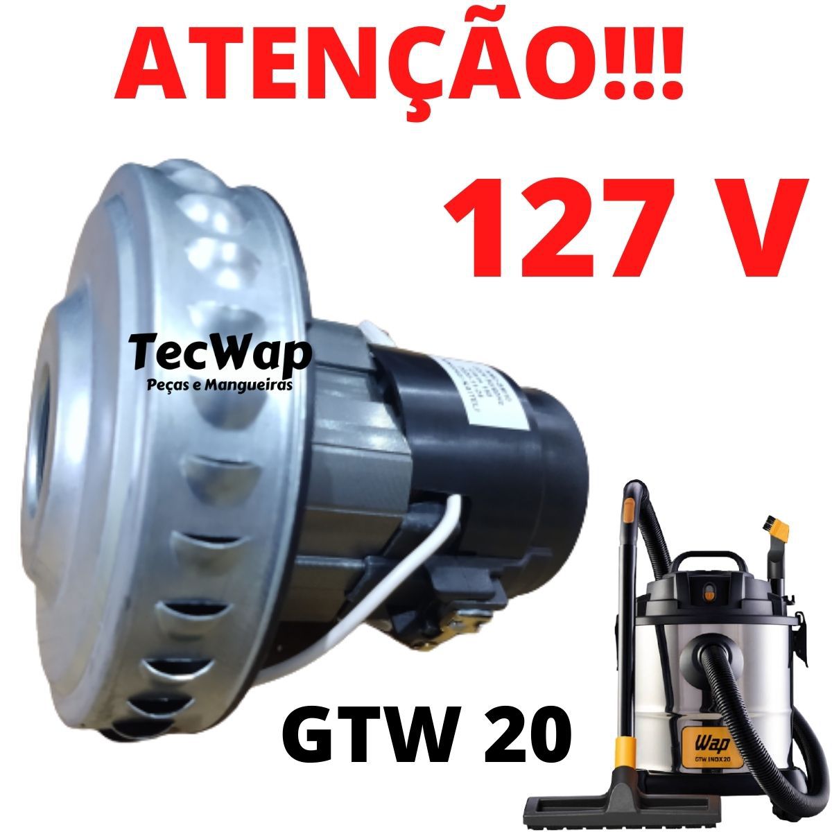 Motor Elétrico 1600w Para Aspirador Wap Gtw Inox 20, 12, 10 (127v) - FW005241 - TecWap ...
