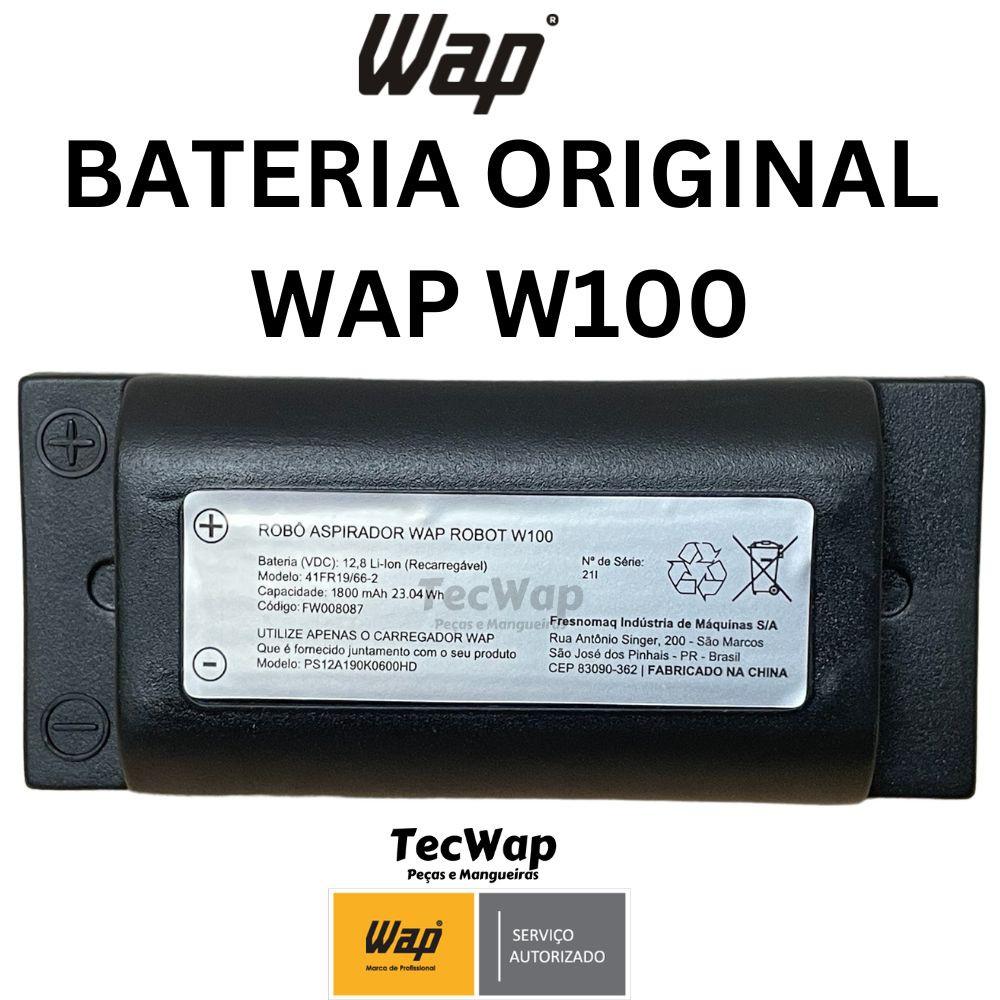 Bateria Do Robô Aspirador W100 Wap 12.8v 1800mah Fw008087 - TecWap ...