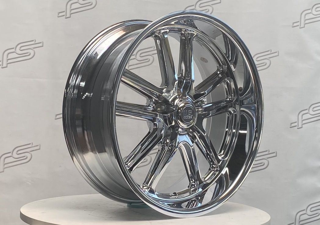 Jogo de Roda U.S Mags Bullet Cromada aro 20 / Tala 8 / Furação 5x120 ...