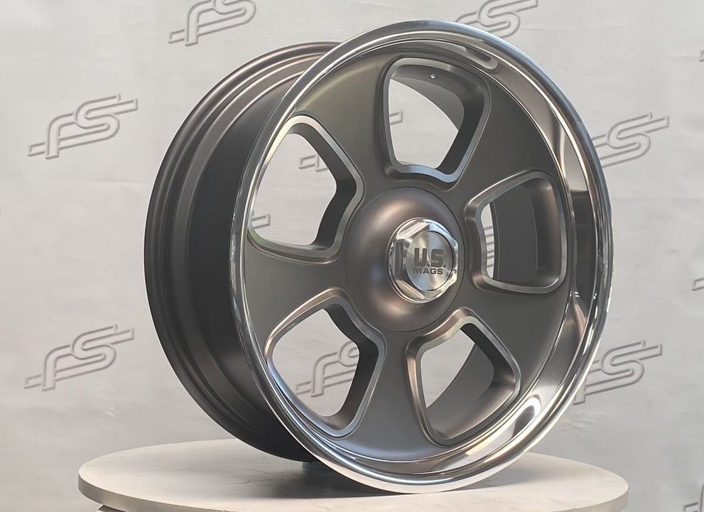 Jogo de Roda U.S Mags Boulevard Grafite com borda diamantada aro 20 ...