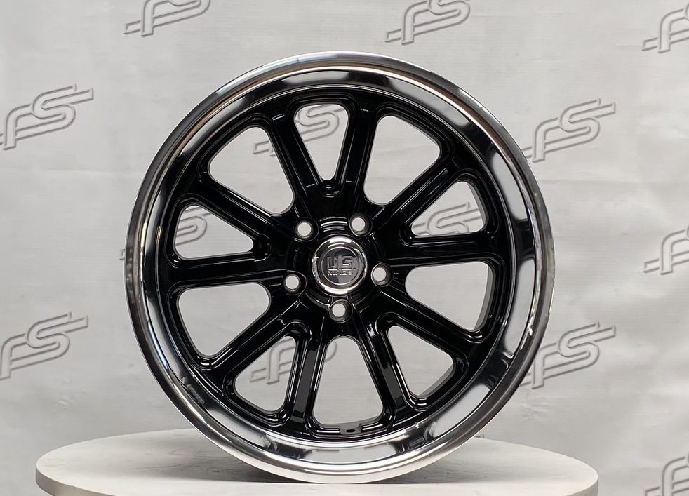 Jogo de Roda U.S Mags Rambler Preto Brilhante aro 18 / Tala 8 e 9,5 ...