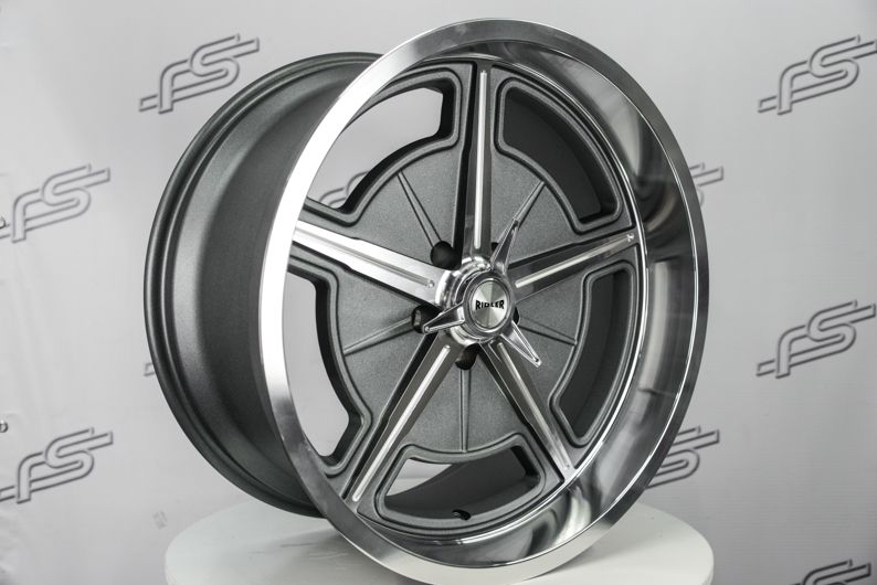 Jogo de Rodas Ridler 605 Grey Aro 18 / Talas 8 e 9,5 / furação 5x114,3 ...