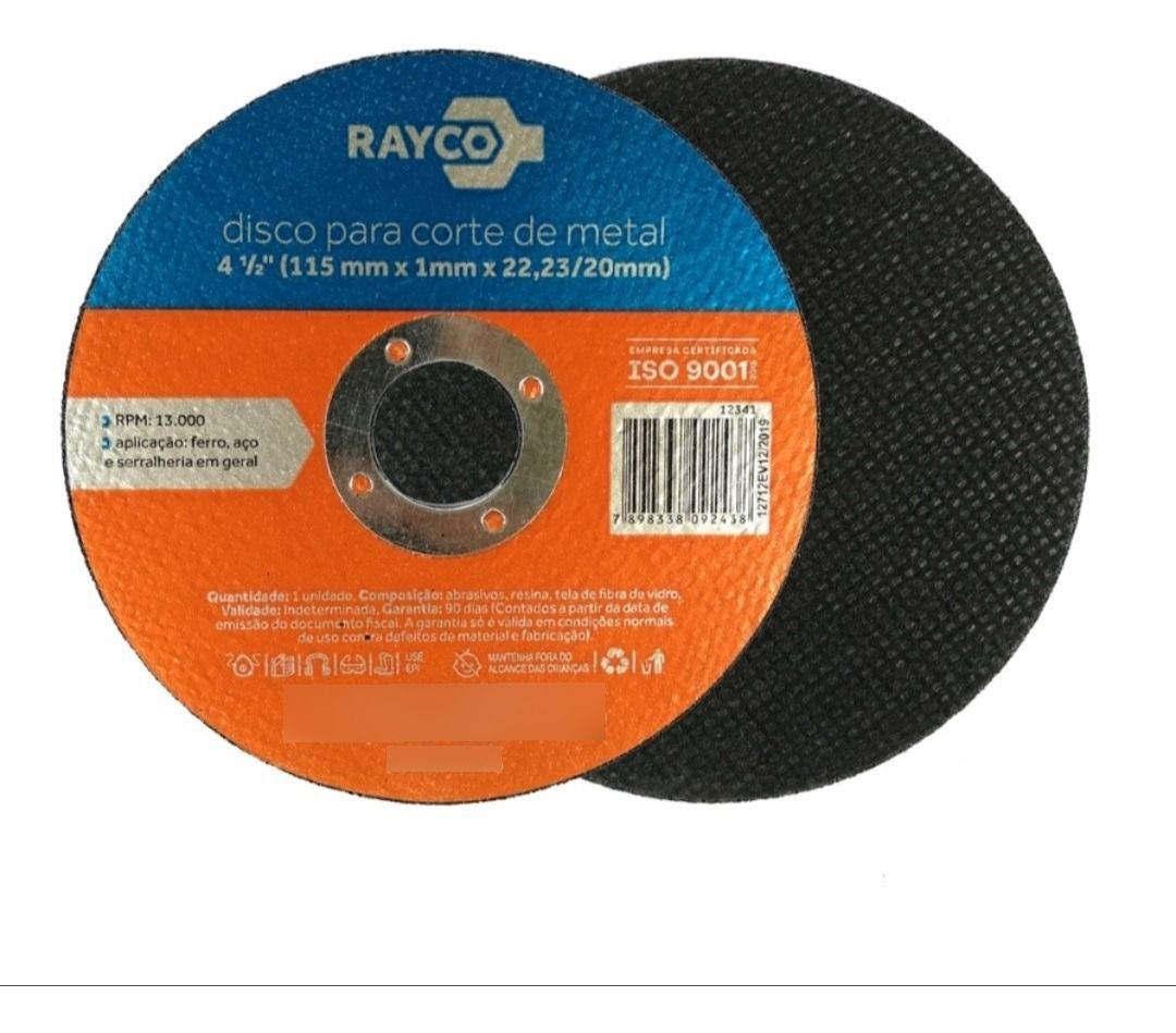 Disco Profissional P/corte De Metal 115mm 5un. 12341 Rayco - Bragante ...