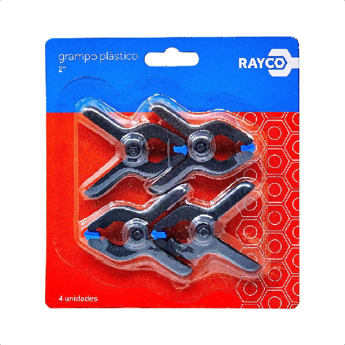 Grampo Plástico 2" Polegadas Multiuso Prendedor 4 Unidades - Bragante ...