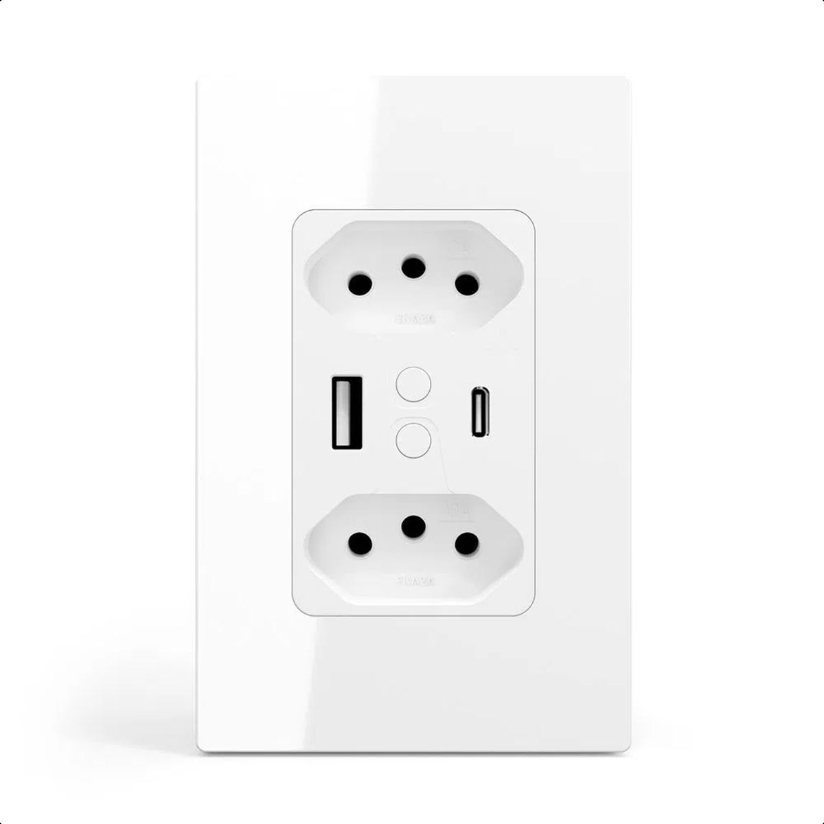 Tomada Inteligente WI-Fi + BLE Dupla 10A Entrada USB/USB-C - Bragante ...