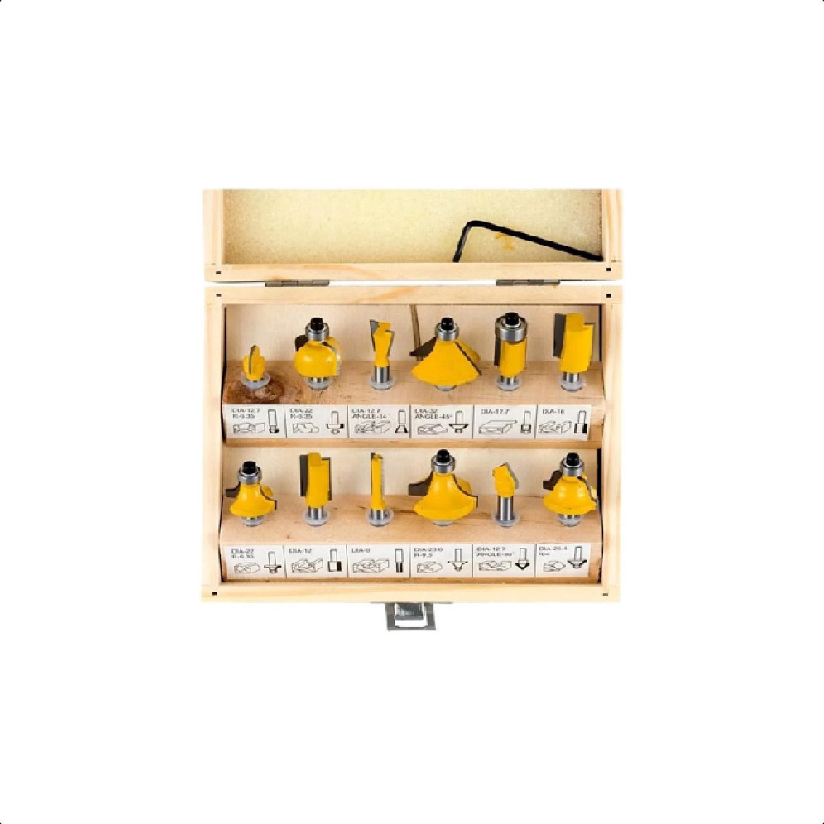 Kit Fresa Para Tupia Manual 6mm 12 Peças Estojo Madeira - Bragante ...