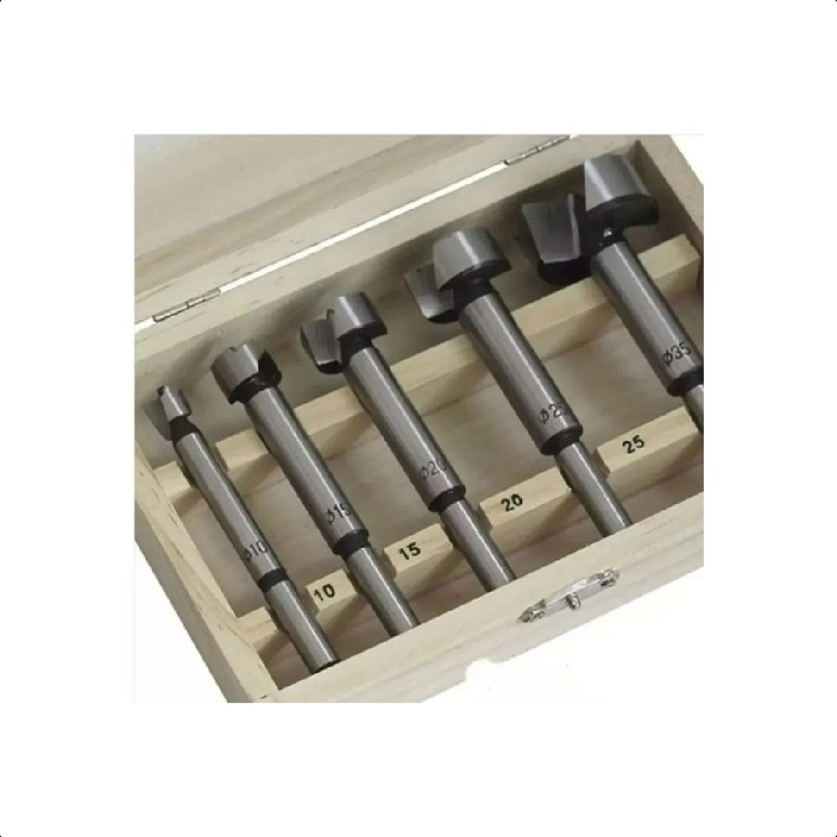 Jogo Fresas Forstner C/5pc 10-35mm Brocas P/ Madeira - Bragante Ferramentas