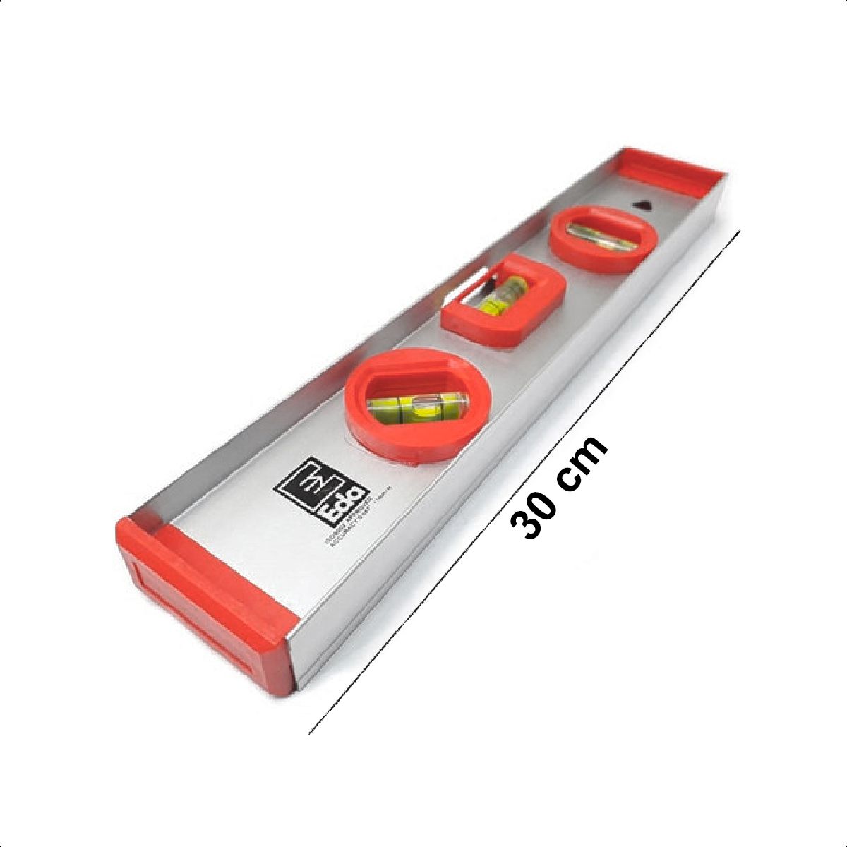 Nível de Alumínio 30cm 3 Bolhas Profissional - Bragante Ferramentas