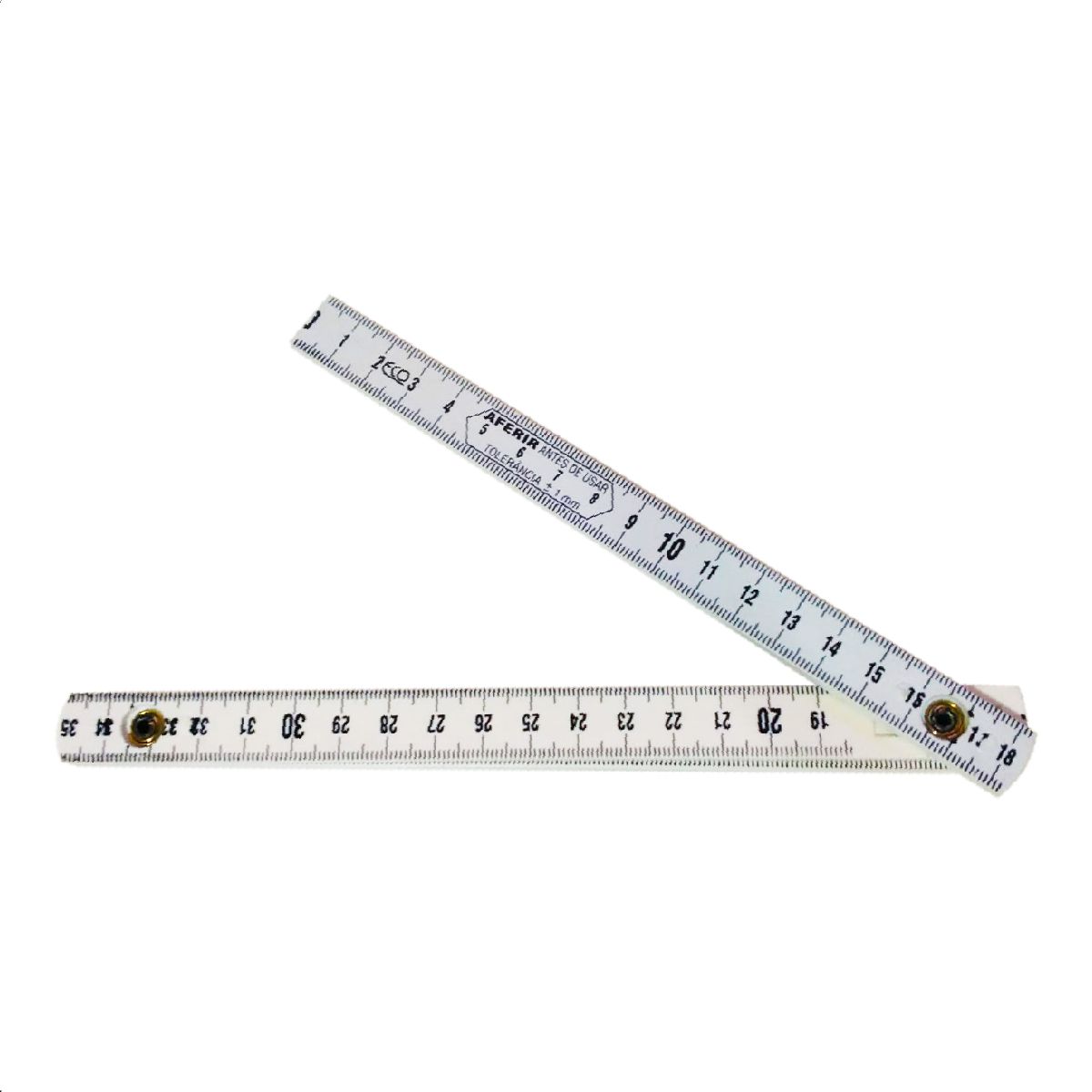 Metro Duplo Escala Métrica 1 Metros Branco - Bragante Ferramentas