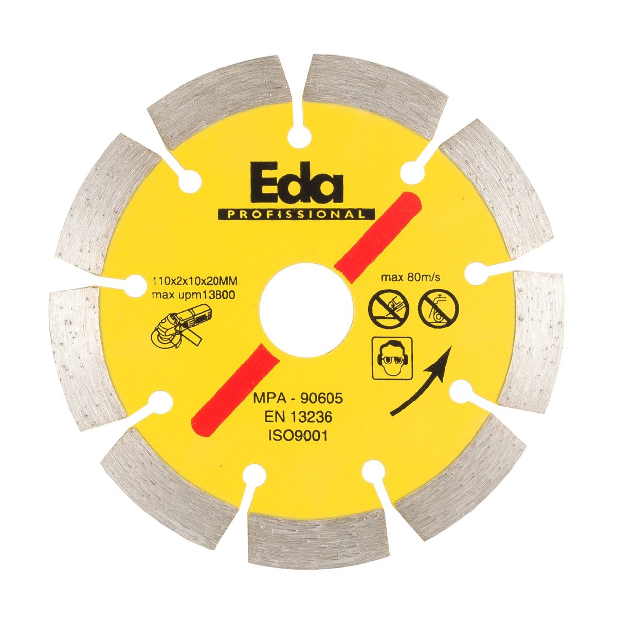 Disco Diamantado De Corte 110mm Segmentado Seco 110mm - Bragante ...