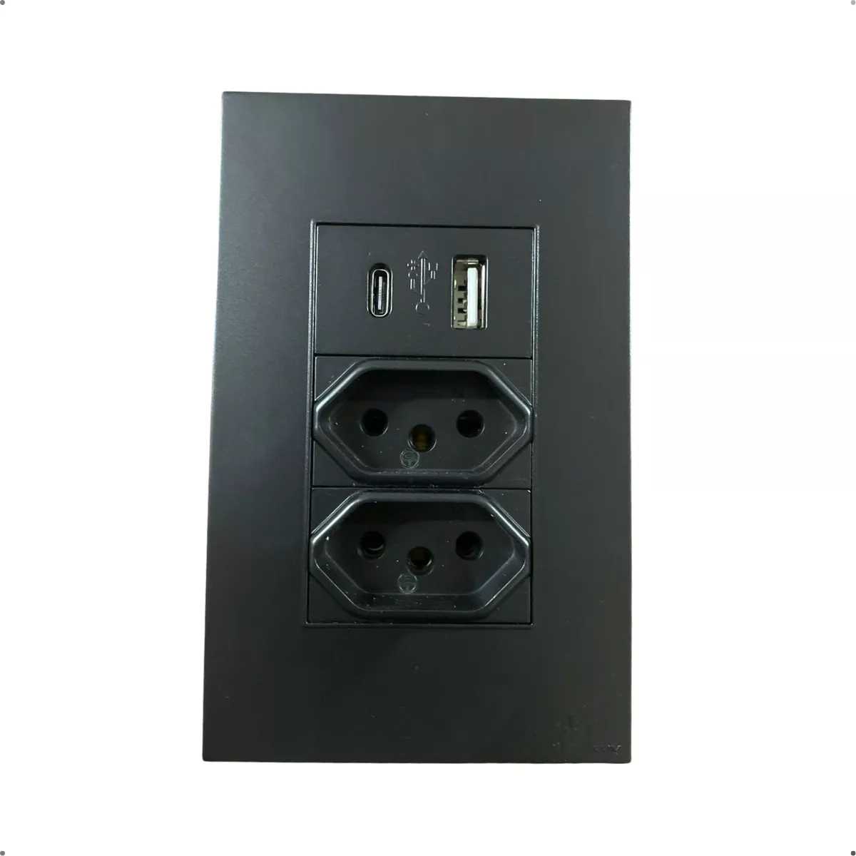 Tomada Modular Parede Dupla USB/USB-C Embu Bivolt - Bragante Ferramentas