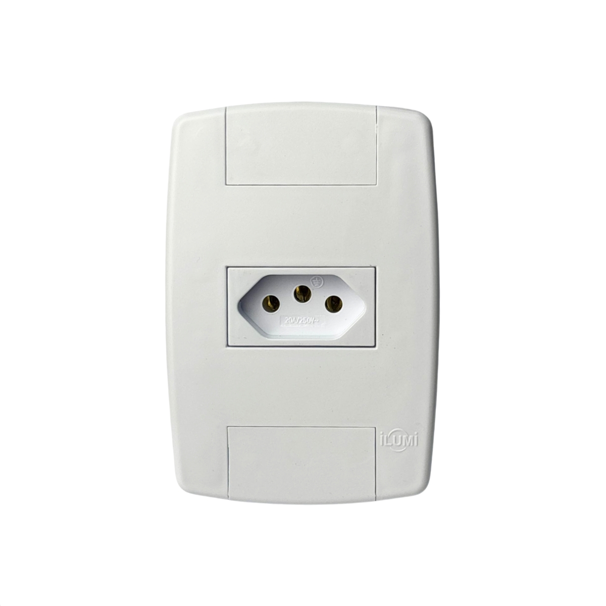 Tomada Simples Monobloco 3 Pinos 20A 250V 4x2 Branca - Bragante Ferramentas