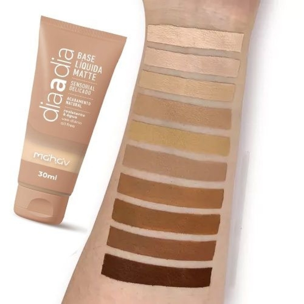 BASE LIQUIDA MATTE DIA A DIA MAHAV - Distribuidora Hotflowers